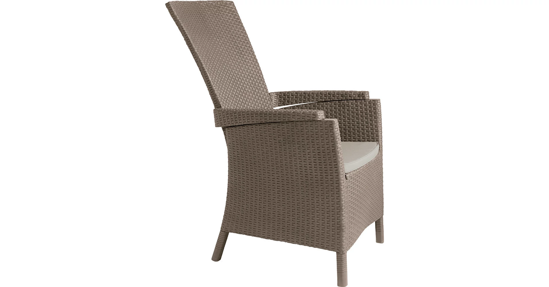 Keter Vermont állítható polyrattan kerti fotel - cappuccino - Keter ...